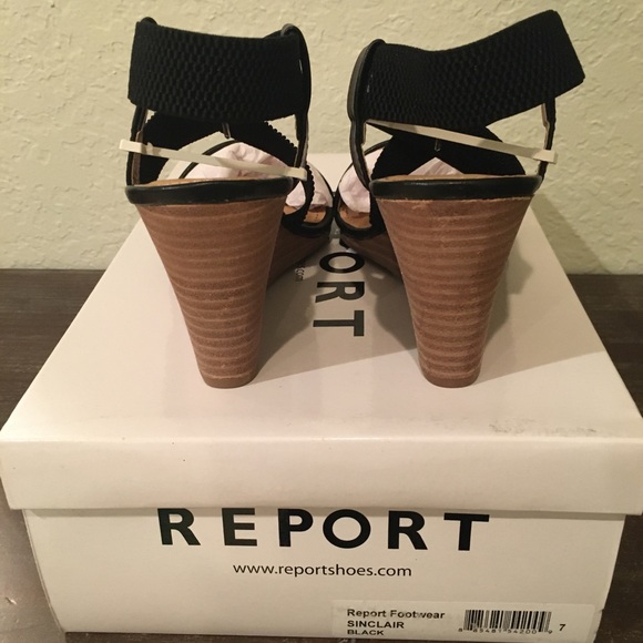 Report | Shoes | Nib Report Sinclair Black Sandals | Poshmark